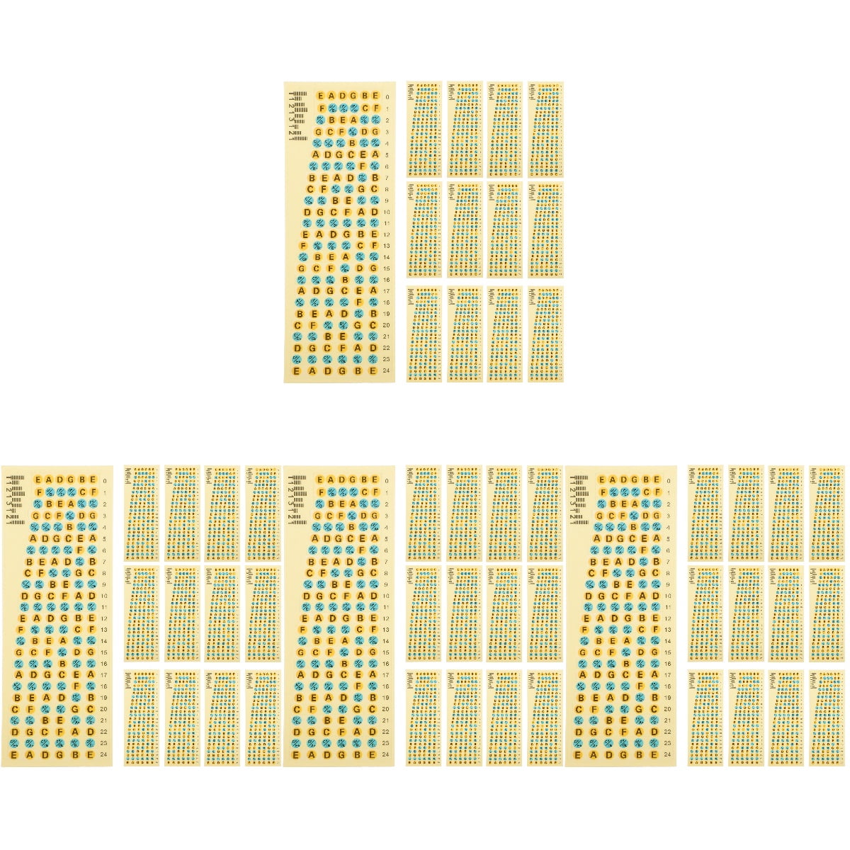 80 Pcs Ukulele Audio Stickers Label Guitar Neck Fretboard Note ...