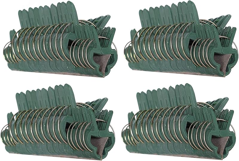 80 Piece Green Gentle Gardening Plant & Flower Lever Loop Gripper Clips ...