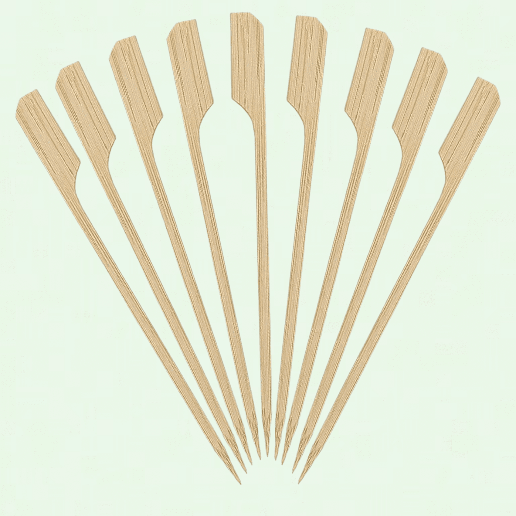 80-Piece Set of 12-Inch Bamboo Paddle Kebab Skewers | Natural Wooden ...