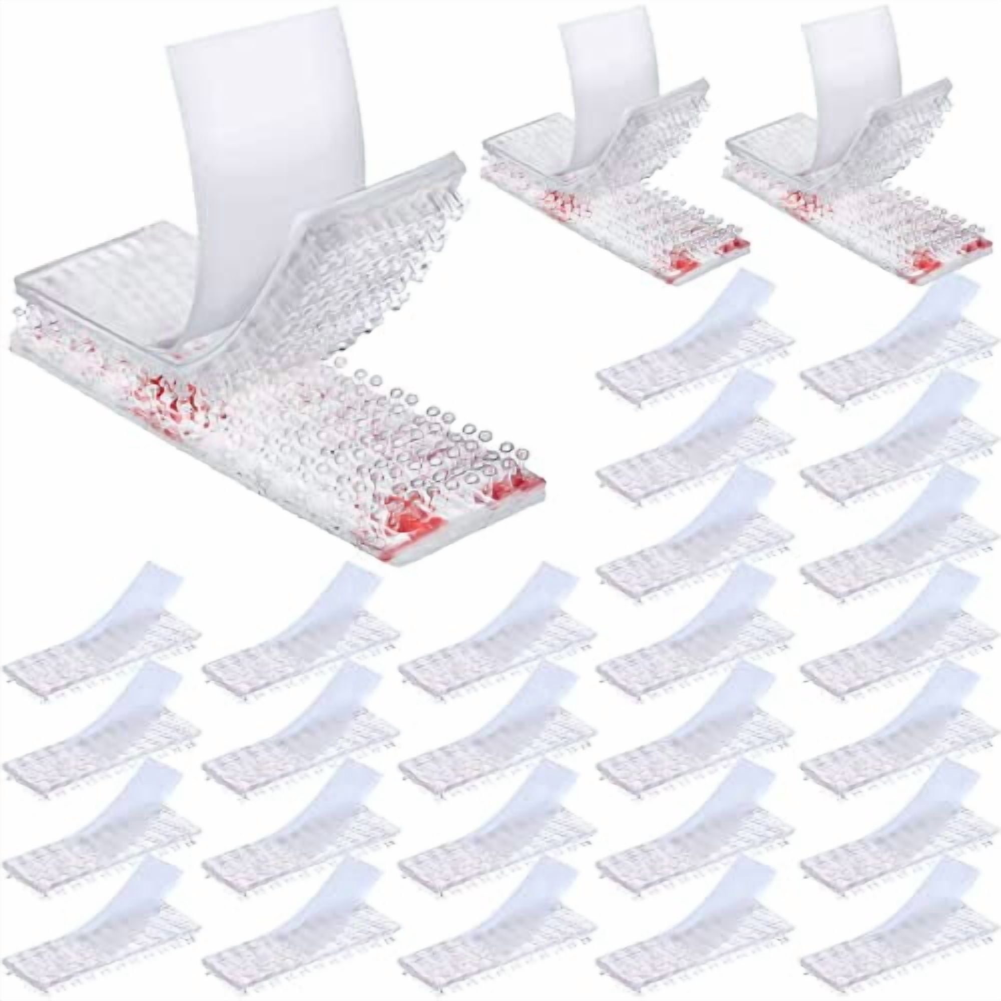 80 Pieces 20 Pieces Adhesive Strips Tag Tape Mounting Kit for I-Pass ...