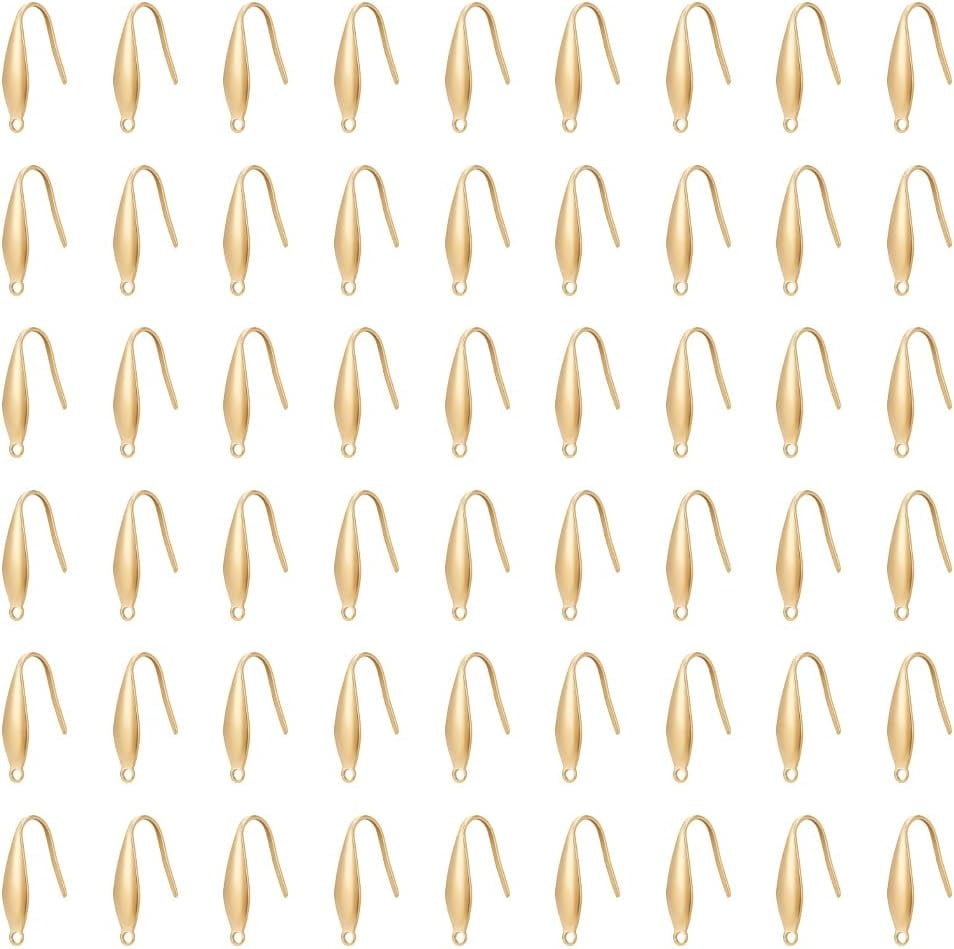 80 Pieces 316 Stainless Steel Earring Hooks 1.2mm Small Hole Ear Wire ...