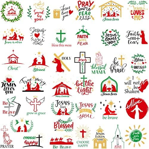 80 Pieces Christmas Nativity Vinyl Stickers Nativity Scene Silhouette ...