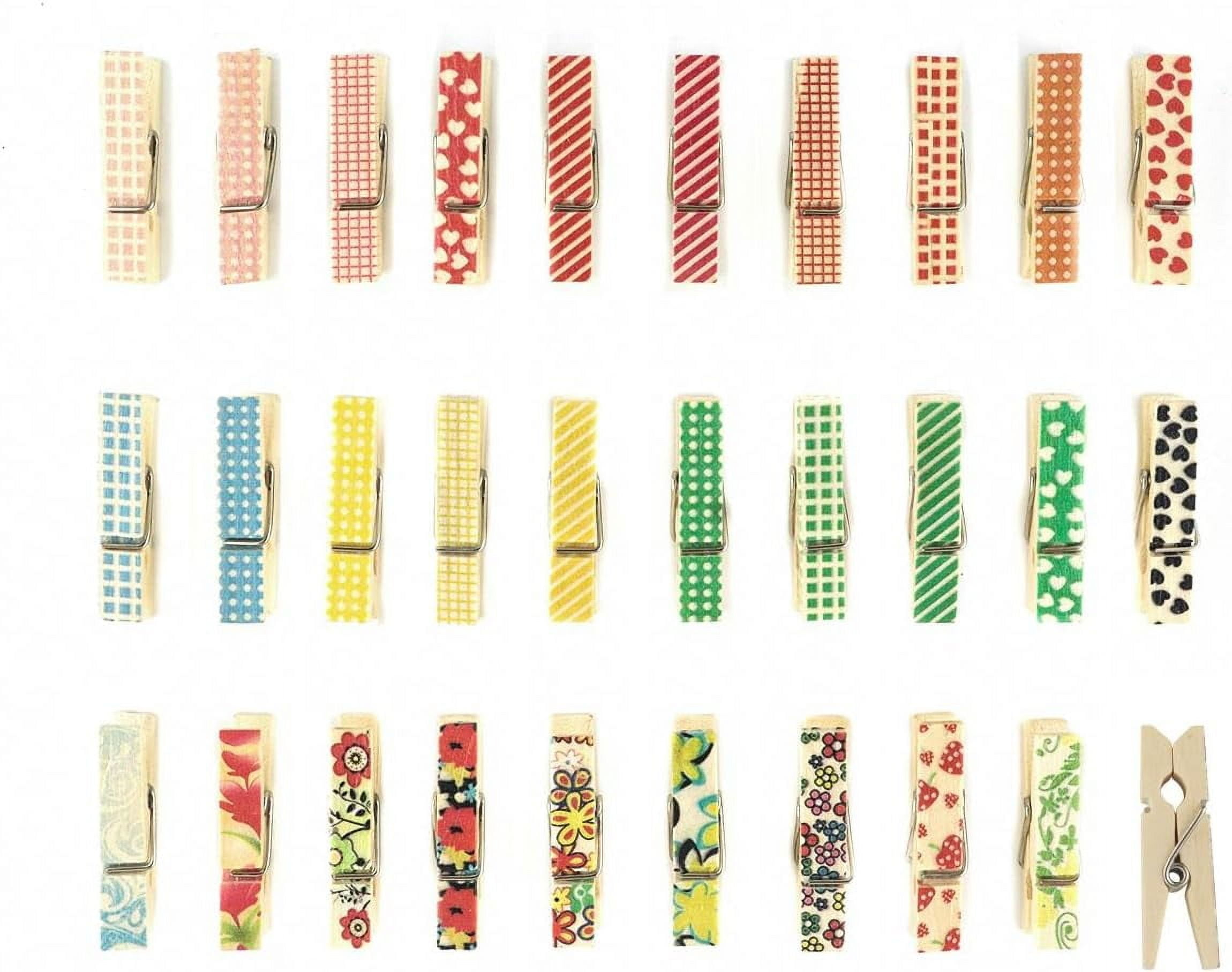 80 Pieces Colorful Painted Wood Clothespins for Craft Mini Photo Clips ...