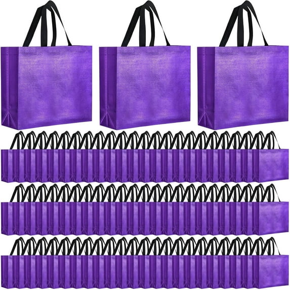 80 Pieces Gift Bags Set Glossy Reusable Tote with Handles Grocery Bags ...