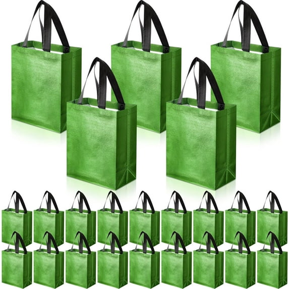 80 Pieces Gift Bags Set Glossy Reusable Tote with Handles Grocery Bags ...