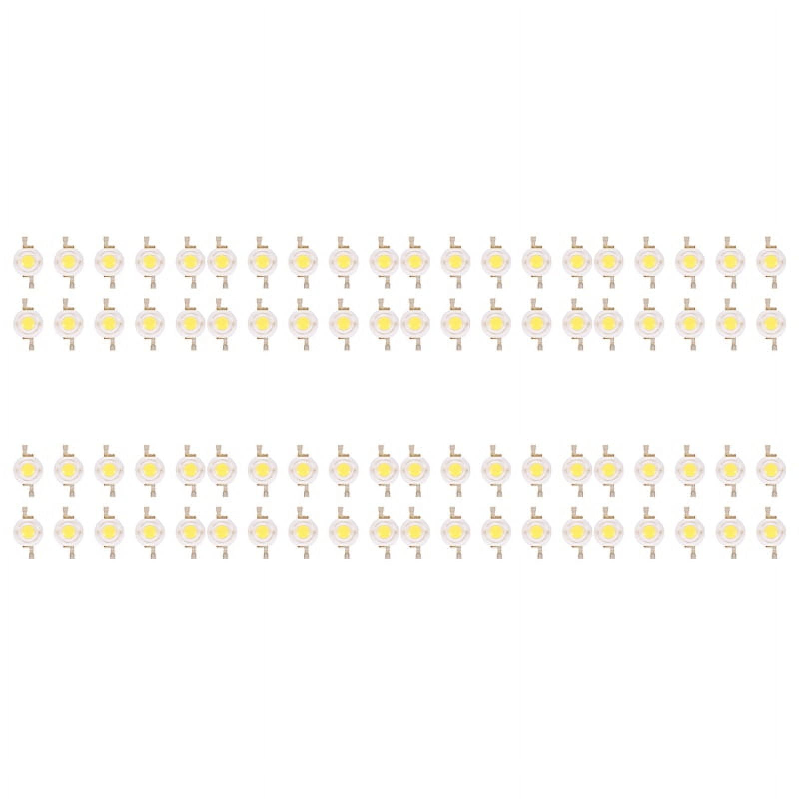 80 Pieces High Power 2 Pin 3W Warm White LED Bead Emitters 100-110Lm,80 ...