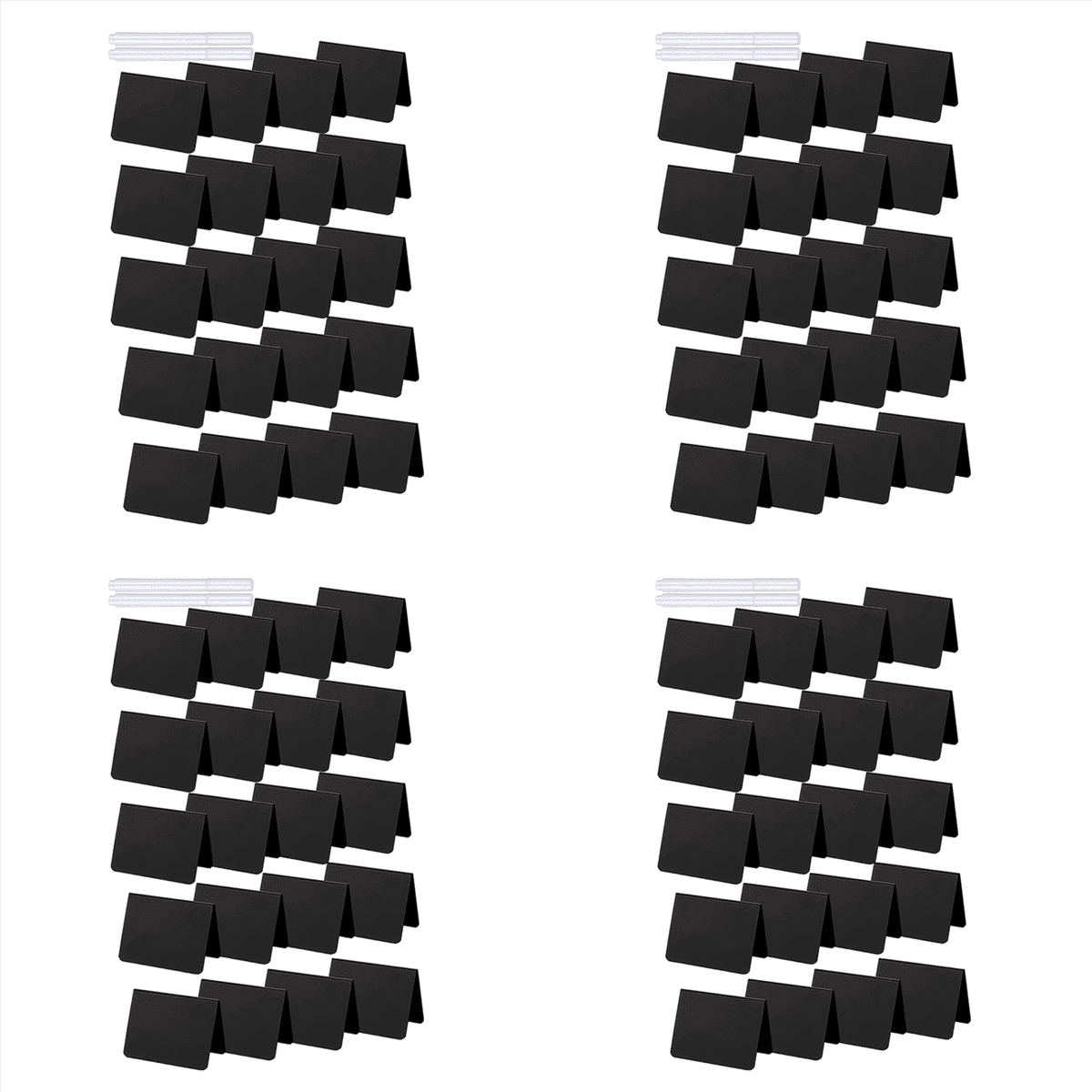 80 Pieces Mini Chalkboard Signs A-Shaped Chalkboard Tables Buffet Tags ...