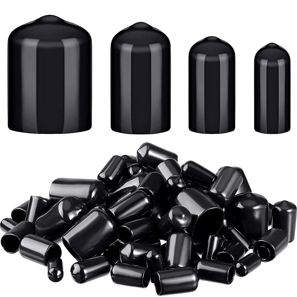 80 Pieces Rubber End Caps Flexible Bolt Covers Screw Thread Protectors ...