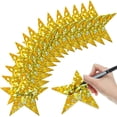 80 Pieces Stars Cutouts Glitter Double Printed Paper Cardboard ...