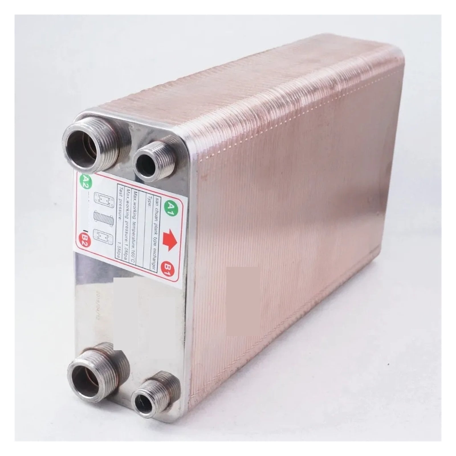 80 Plates Heat Exchanger Beer Wort Chiller Cooler SUS 304 Stainless ...