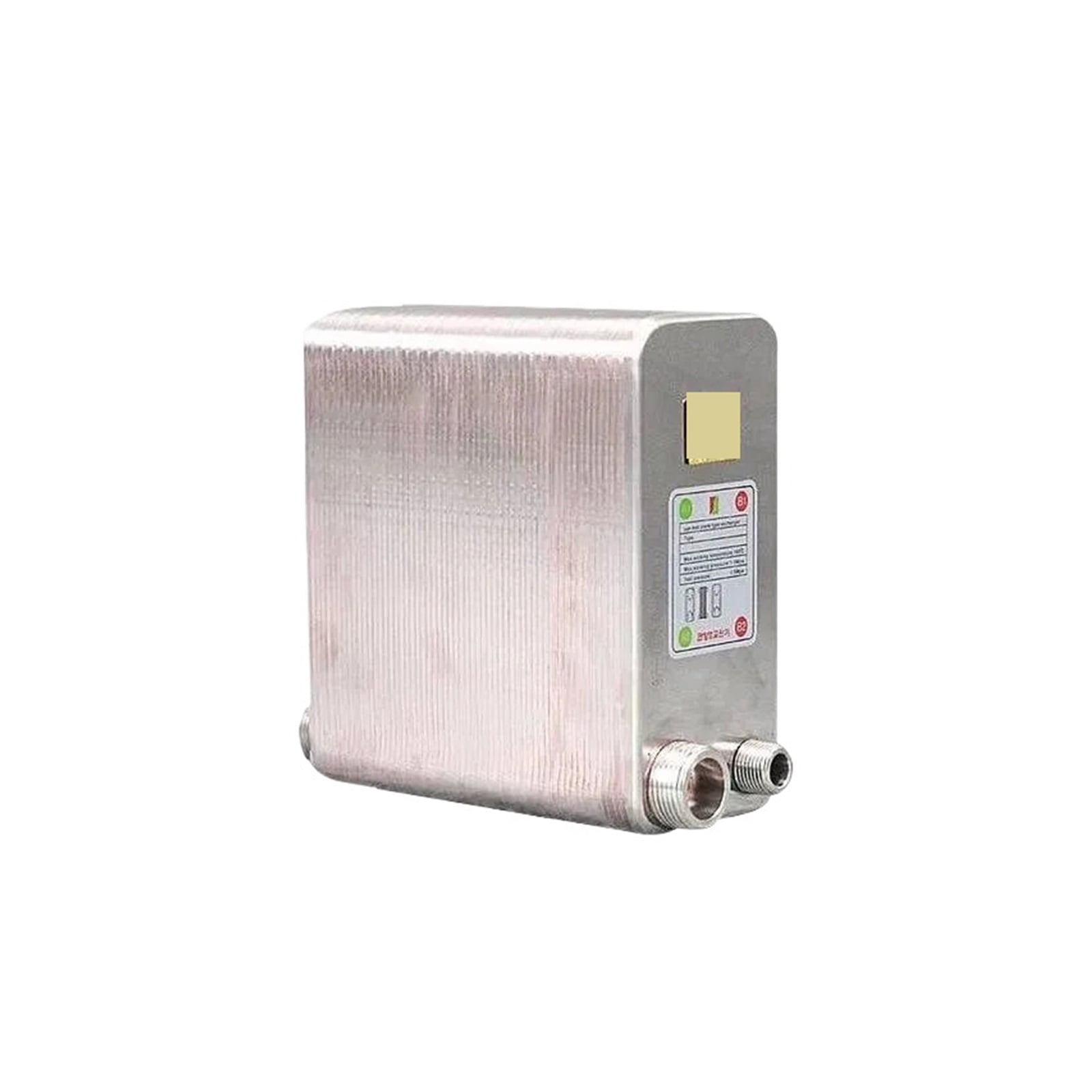 80 Plates Stainless Steel Heat Exchanger Brazed Plate Type Water Heater ...