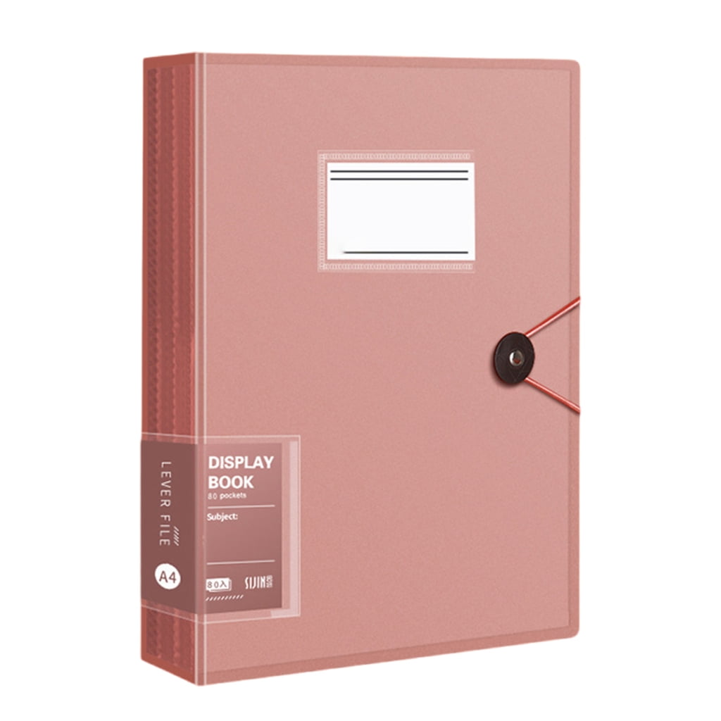 80 Pockets Document Display Folder Letter Size Display Book File Folder ...