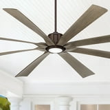 80" Possini Euro Design Defender Modern Indoor Outdoor Ceiling Fan with ...