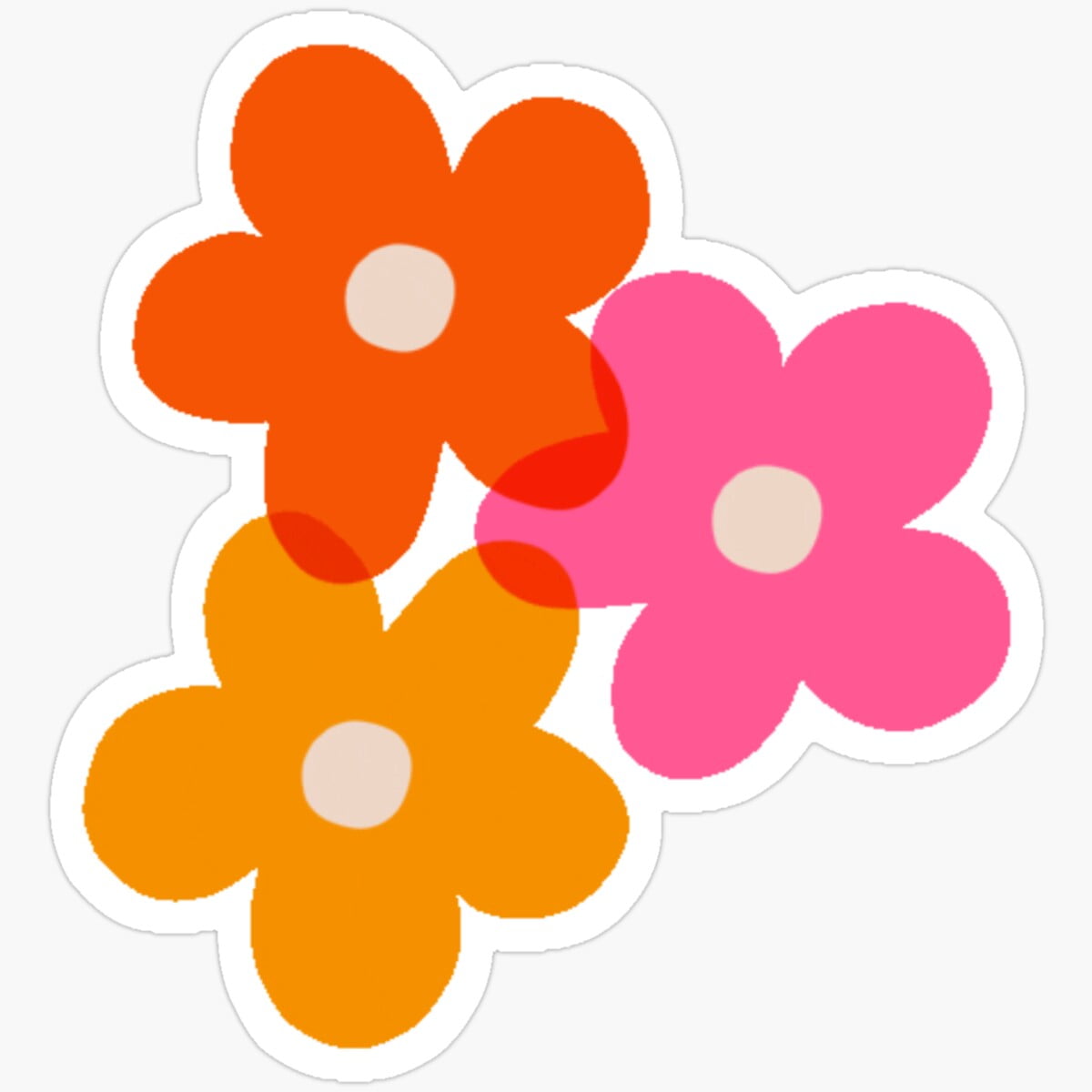 80'S Flower Power Sticker. Gift For You - Decorate Laptops, Water ...