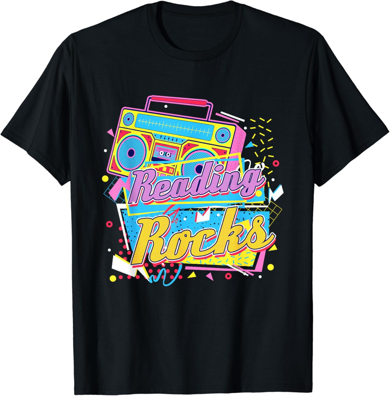 80’S Reading Teacher Reading Book Lover Reading Rocks T-Shirt - Walmart.com