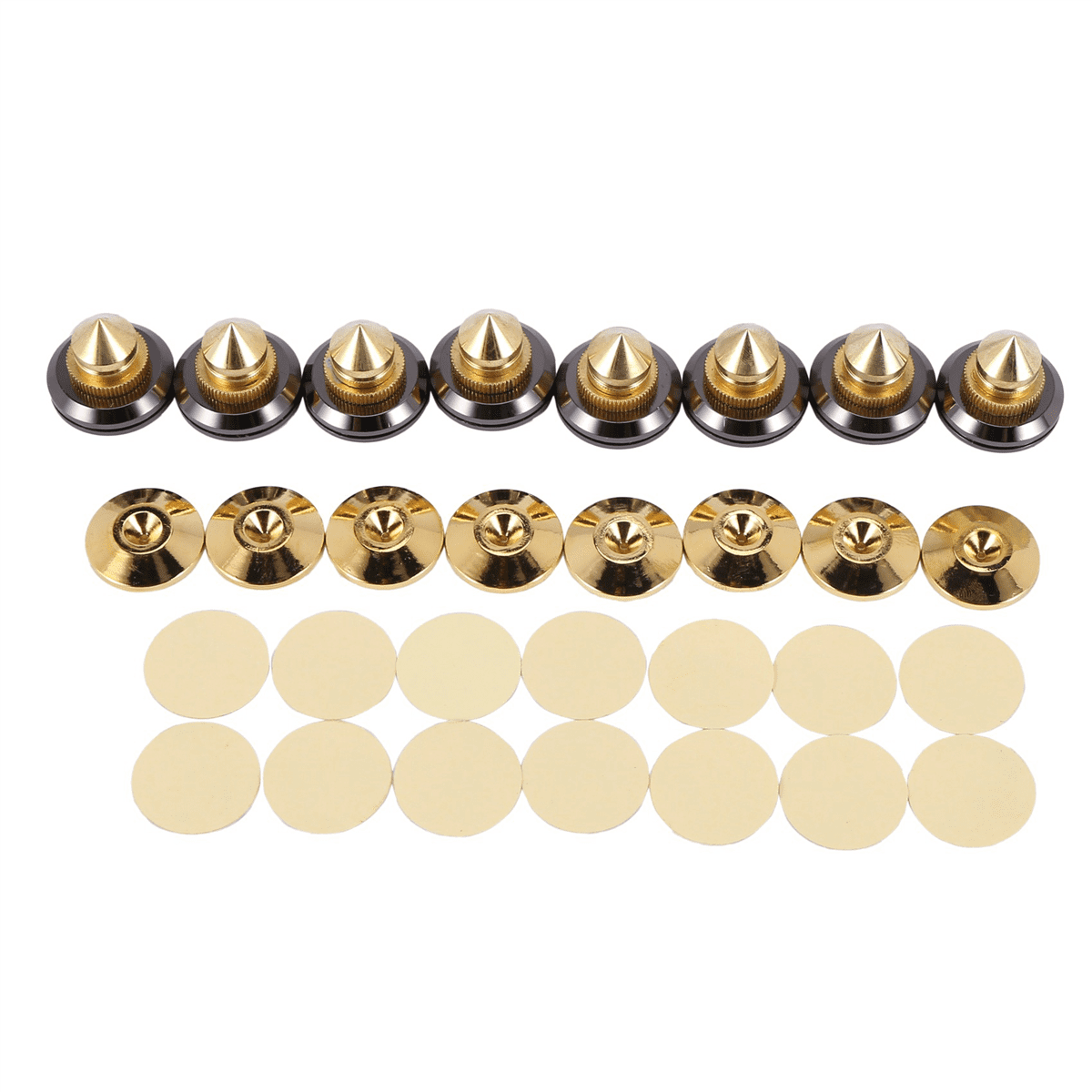 80 Set Golden-Plated Speaker Spikes, Speaker Stands CD Audio Subwoofer ...