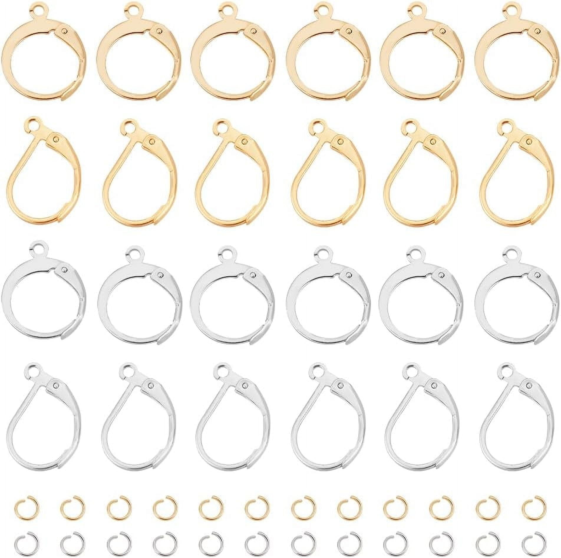 80 Sets 2 Styles 2 Colors 304 Stainless Steel Leverback Earring ...