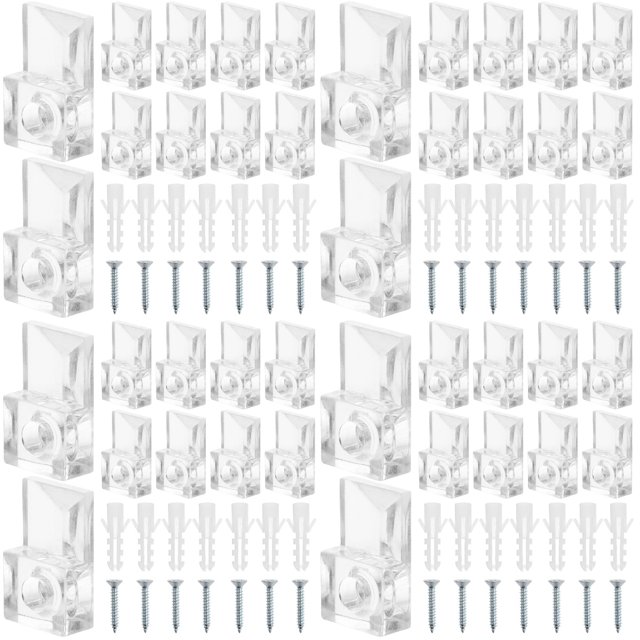 80 Sets Mirror Glass Clip Wall Hanging Kit Heavy Duty Clothes Hanger ...