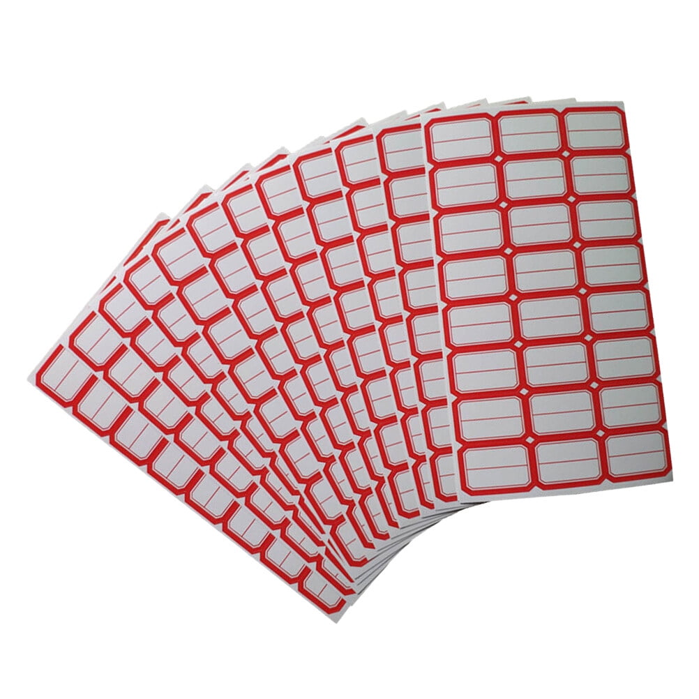 80 Sheets 24 Labels Per Sheet Paper Price Tag Name Tag Handwritten ...