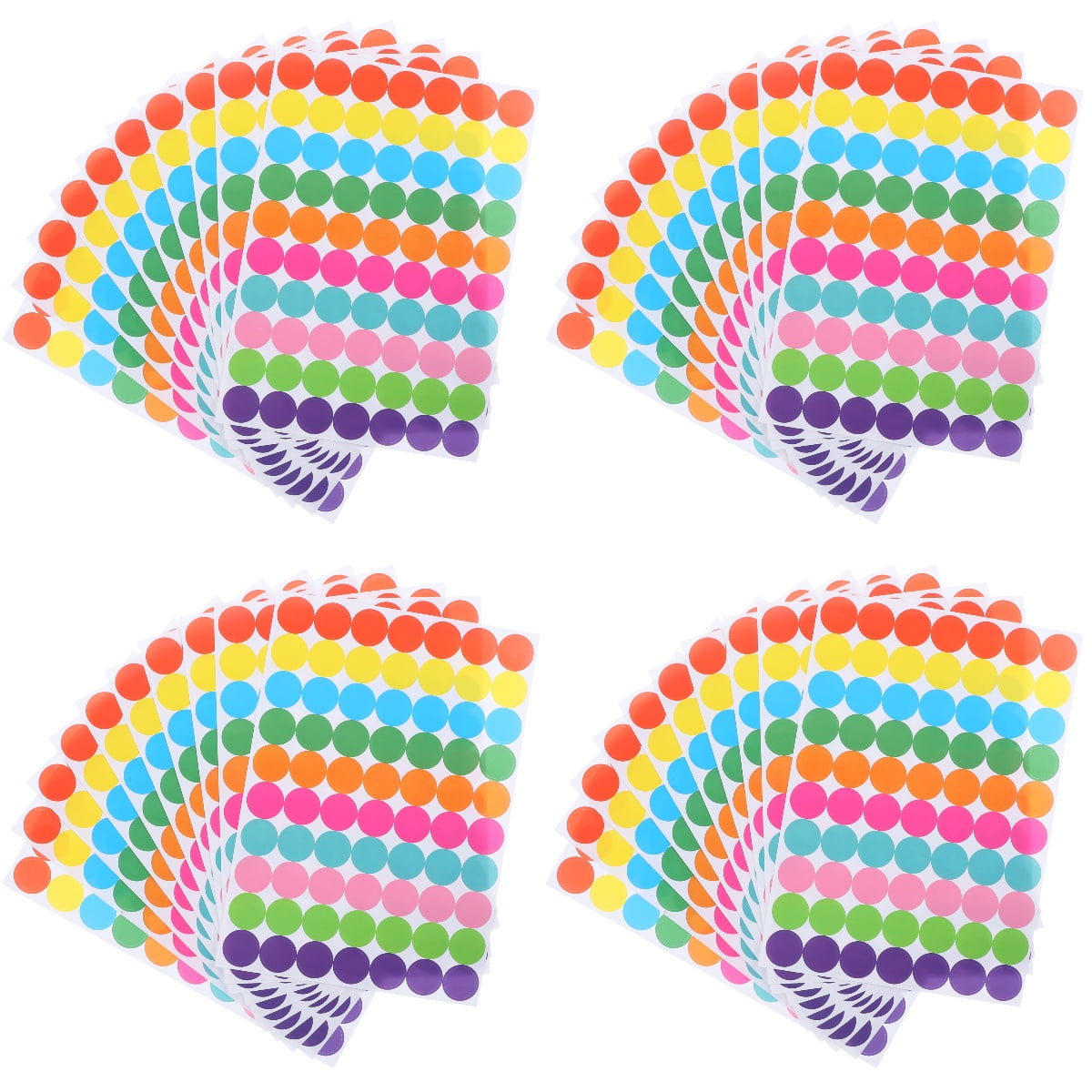 80 Sheets Dot Stickers Colored Round Stickers Small Circle Stickers Dot ...