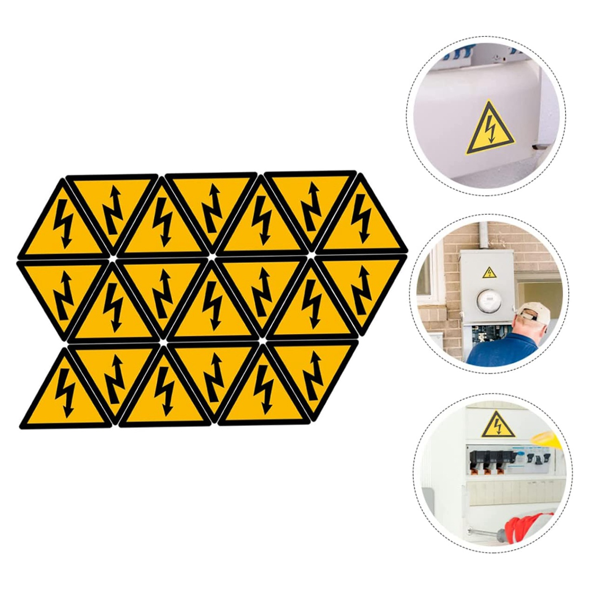 80 Sheets Labels Electric Fence Sign Label Stickers Warning Label for ...