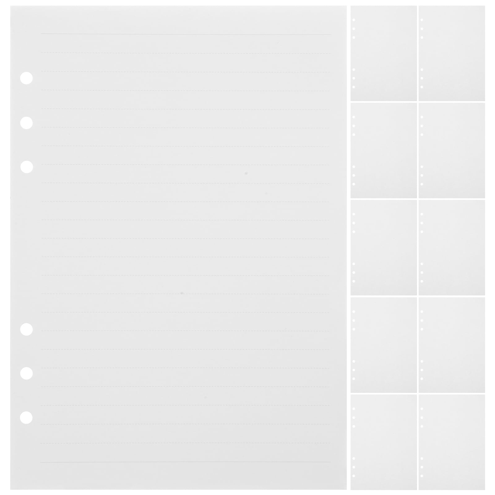 80 Sheets Notepad Replacement Refills Loose Leaf Notebook Paper Planner ...