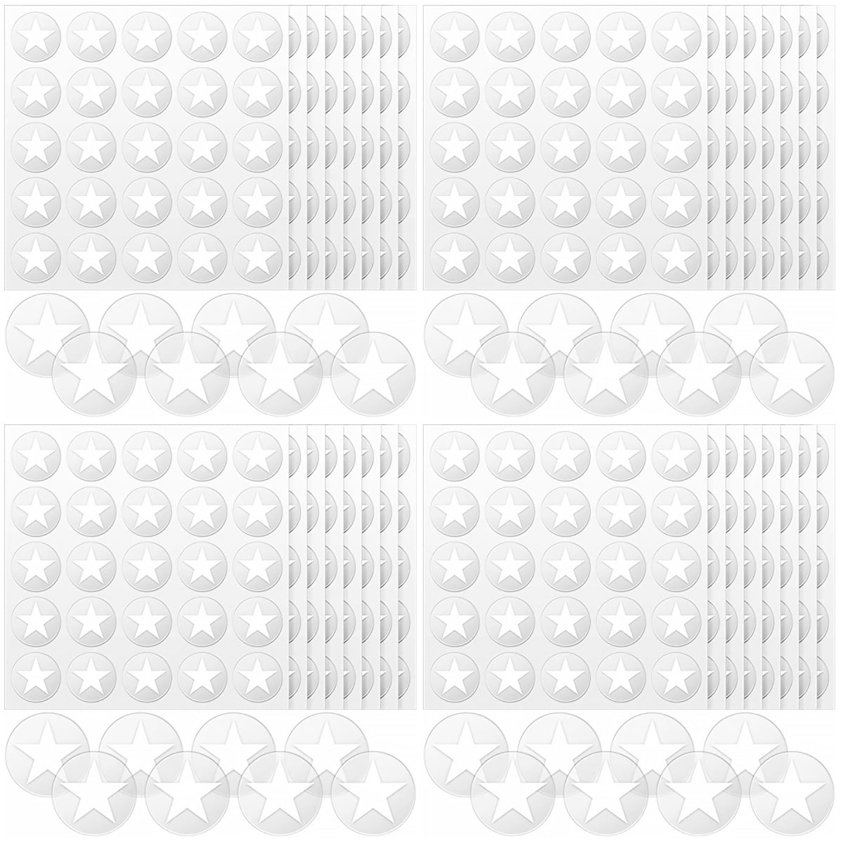 80 Sheets of Decorative Helmet Stickers Star Design Helmet Stickers ...