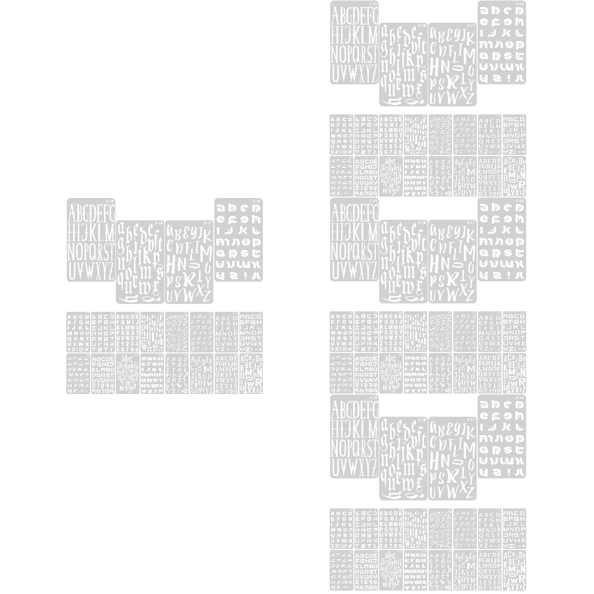 80 Sheets of Letter Stencils for Painting on Wood Reusable Craft ...