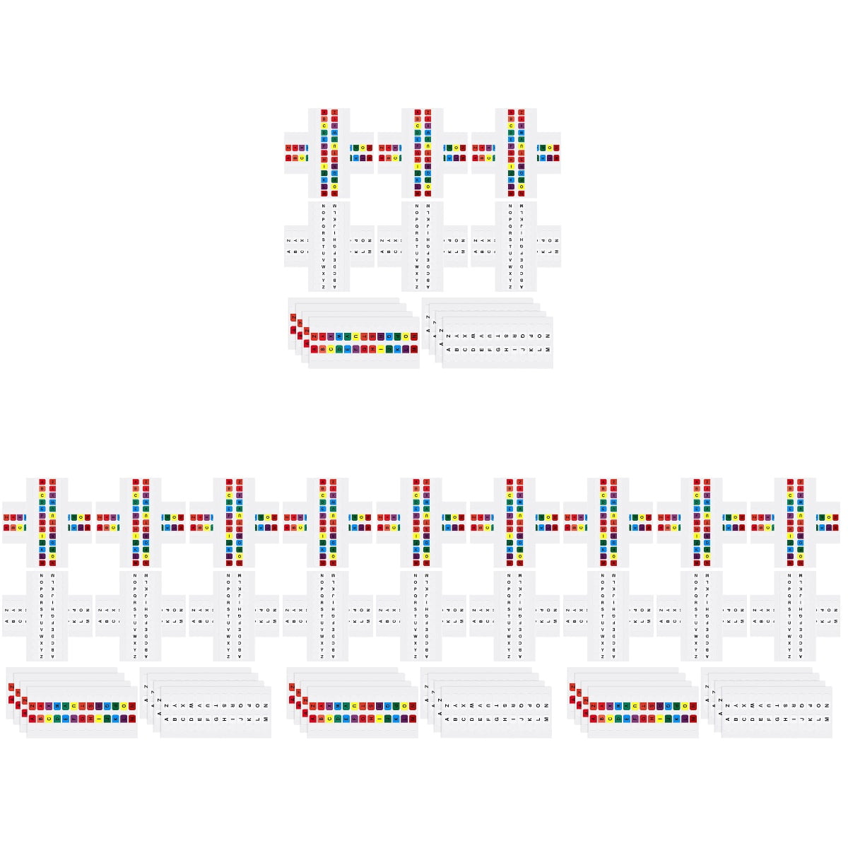80 Sheets of Sticky Page Tags Removable Alphabet Tabs Notepad Adhesive ...