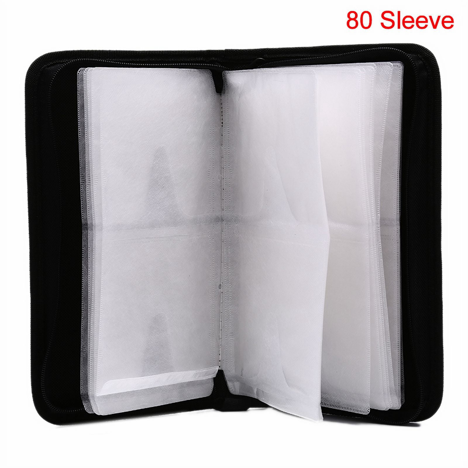 80 Sleeve CD DVD Blu Ray Disc Carry Case Holder Bag Wallet Storage Ring ...