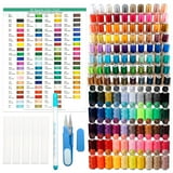 80 Spools Embroidery Thread with 50 Sewing Thread Spools & Bobbins ...