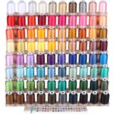 80 Spools Polyester Embroidery Machine Thread 500M - Colors Compatible ...