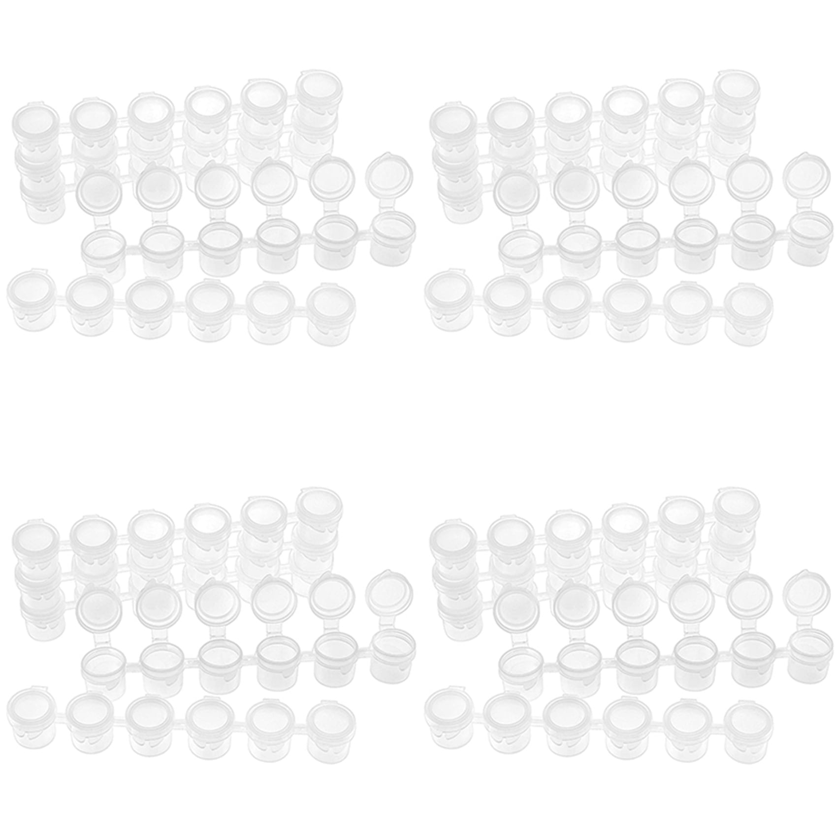 80 Strips 480 Pots 5Ml 6 Cups Mini Empty Paint Pot Pod Strips Paint ...