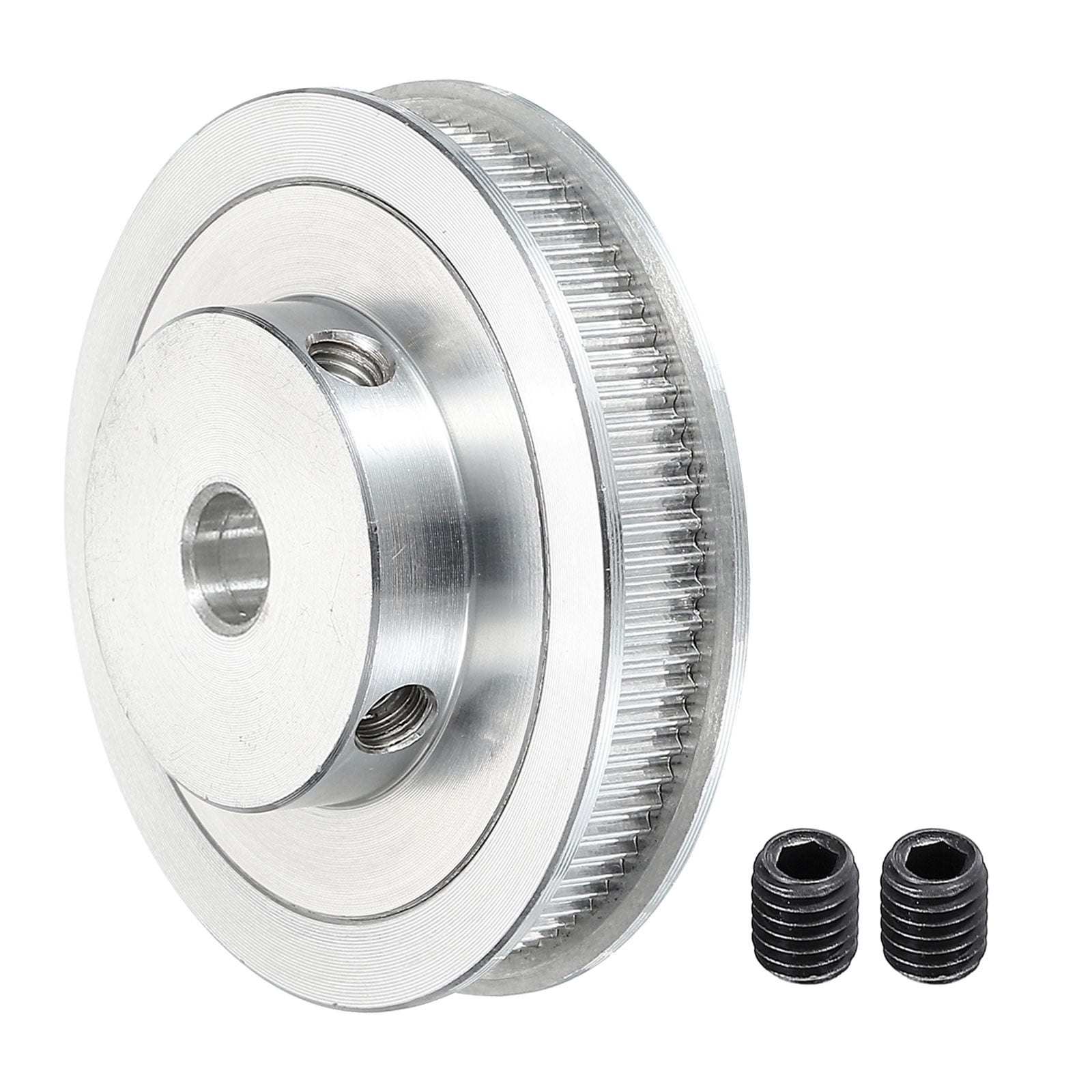 80 Teeth 12mm Bore Timing Pulley, Aluminium Synchronous Wheel Silver ...