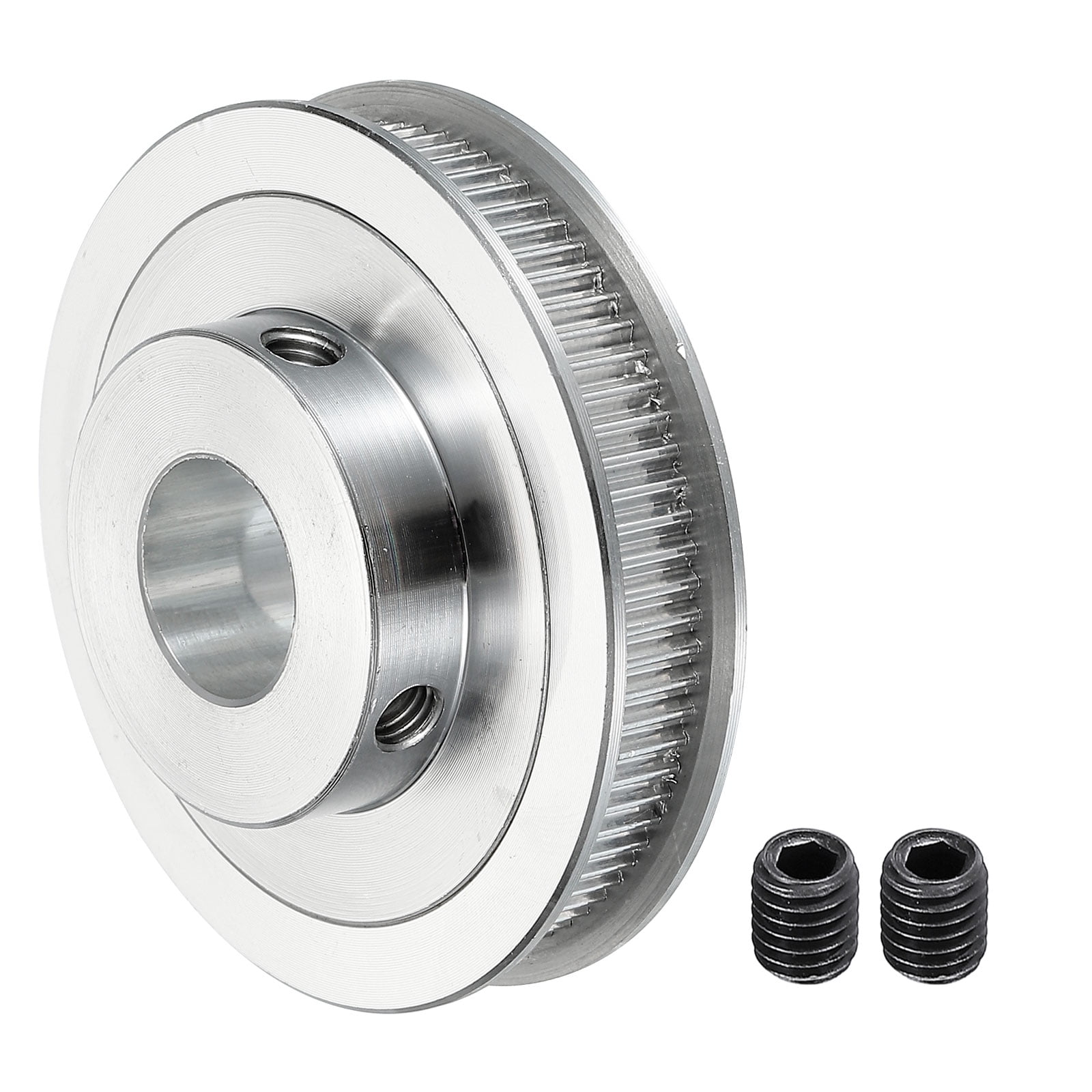 80 Teeth 16mm Bore Timing Pulley, Aluminium Synchronous Wheel Silver ...