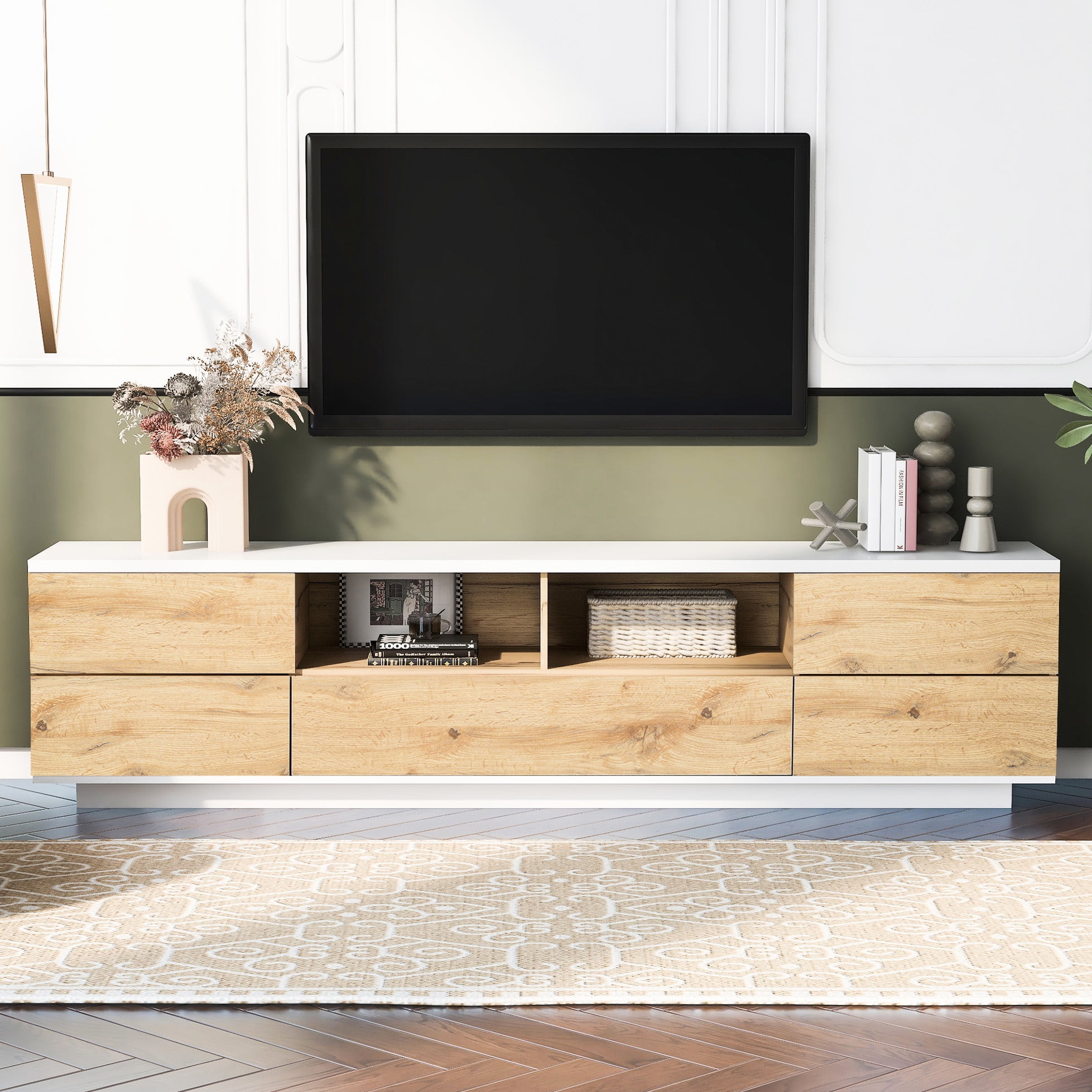 80" Tv Entertainment Center: Modern And Practical With Multi-purpose ...
