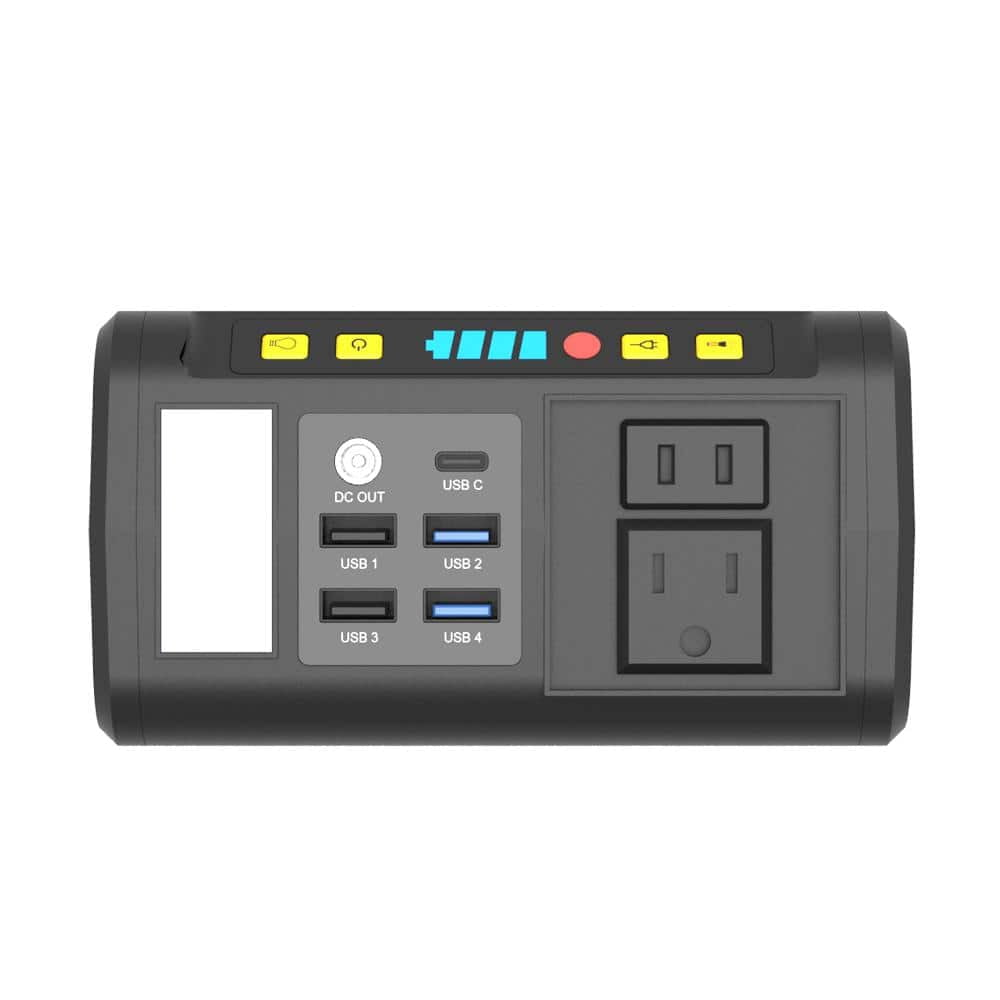 80-Watt Li-Battery Generator Multi-function Push Button Start Portable ...