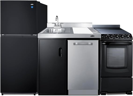 80" Wide All-In-One Kitchenette with Range and Dishwasher - Walmart.com
