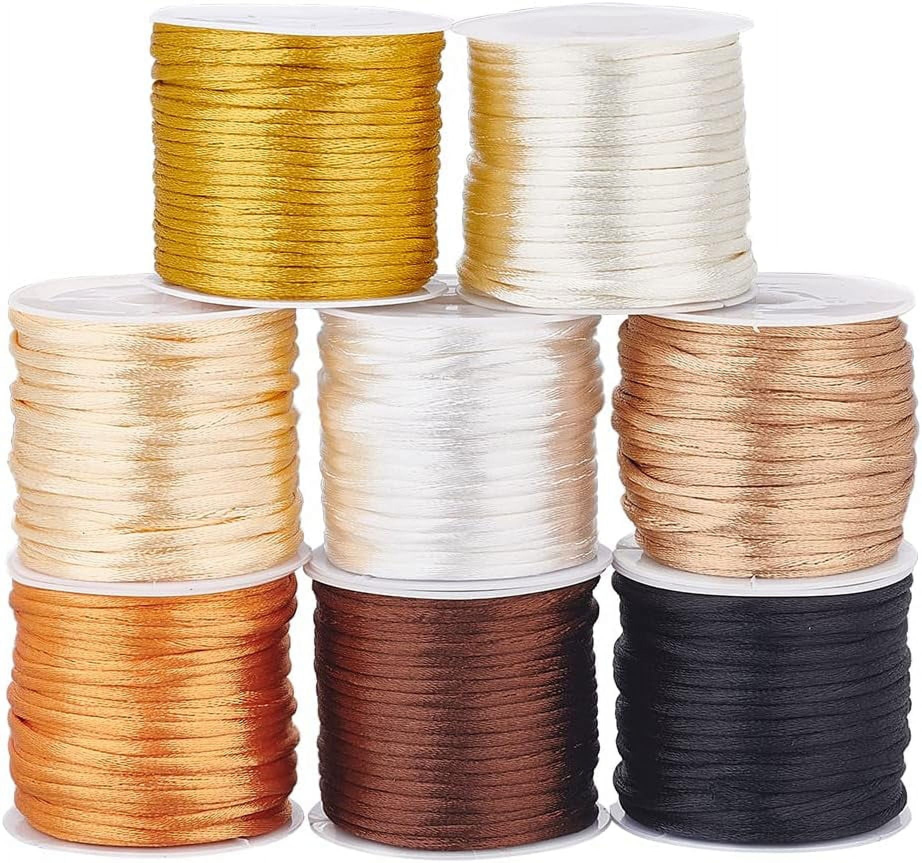 80 Yards Nylon Rattail Satin Cord 2mm Rat Tail Cord Nylon String 8 ...