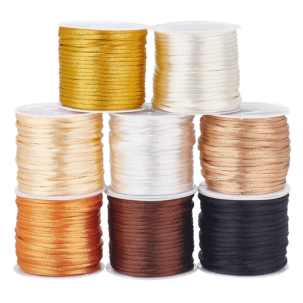 80 Yards Nylon Rattail Satin Cord 2mm Rat Tail Cord Nylon String 8 ...
