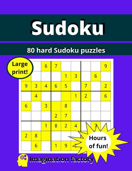 80 hard Sudoku puzzles: Hours of fun! Large print - Walmart.com