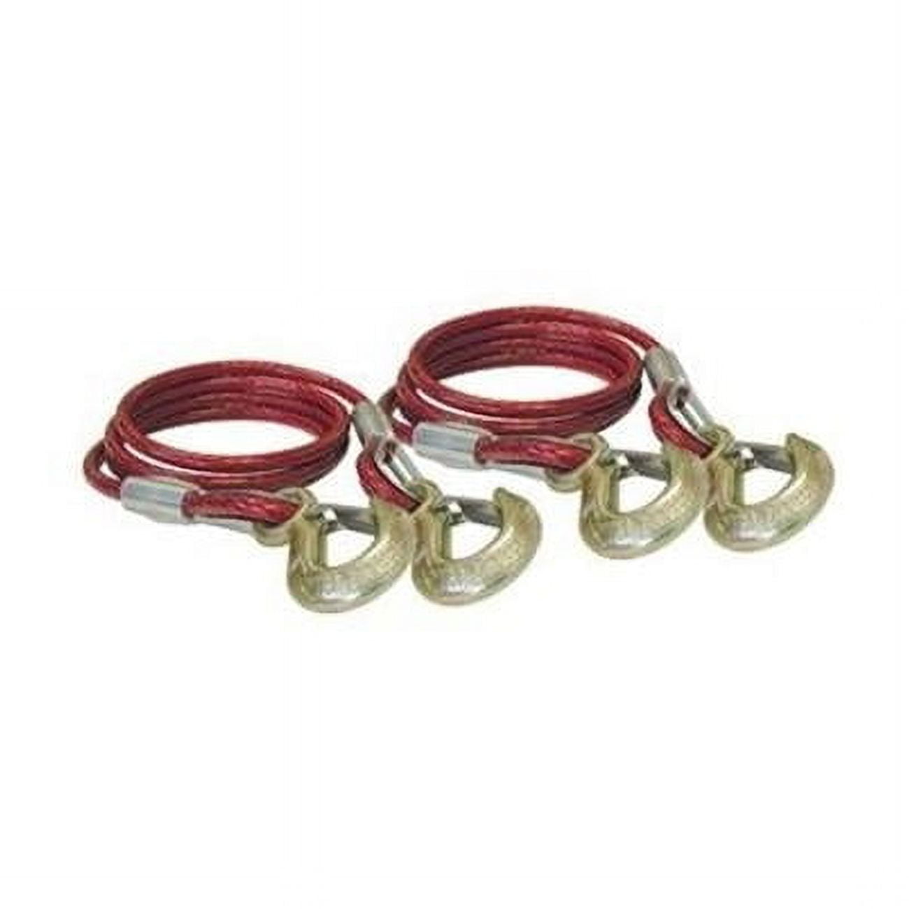 80 in. 10000 lbs GVWR Capacity Double Hook Coiled Safety Cables - Pack ...