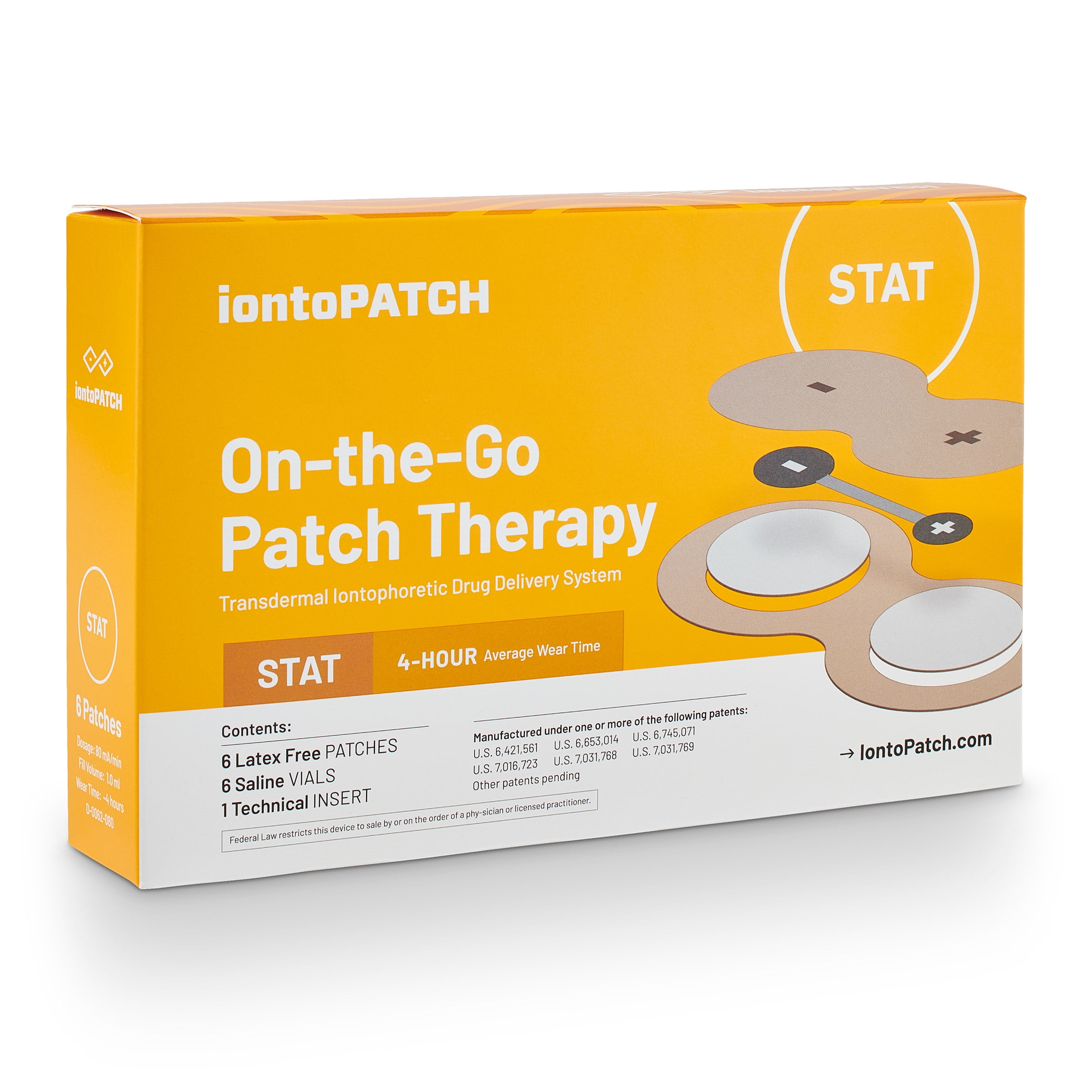 Balego IontoPATCH STAT Iontophoresis Electrodes, 80 mA/Minute, 4-Hour ...