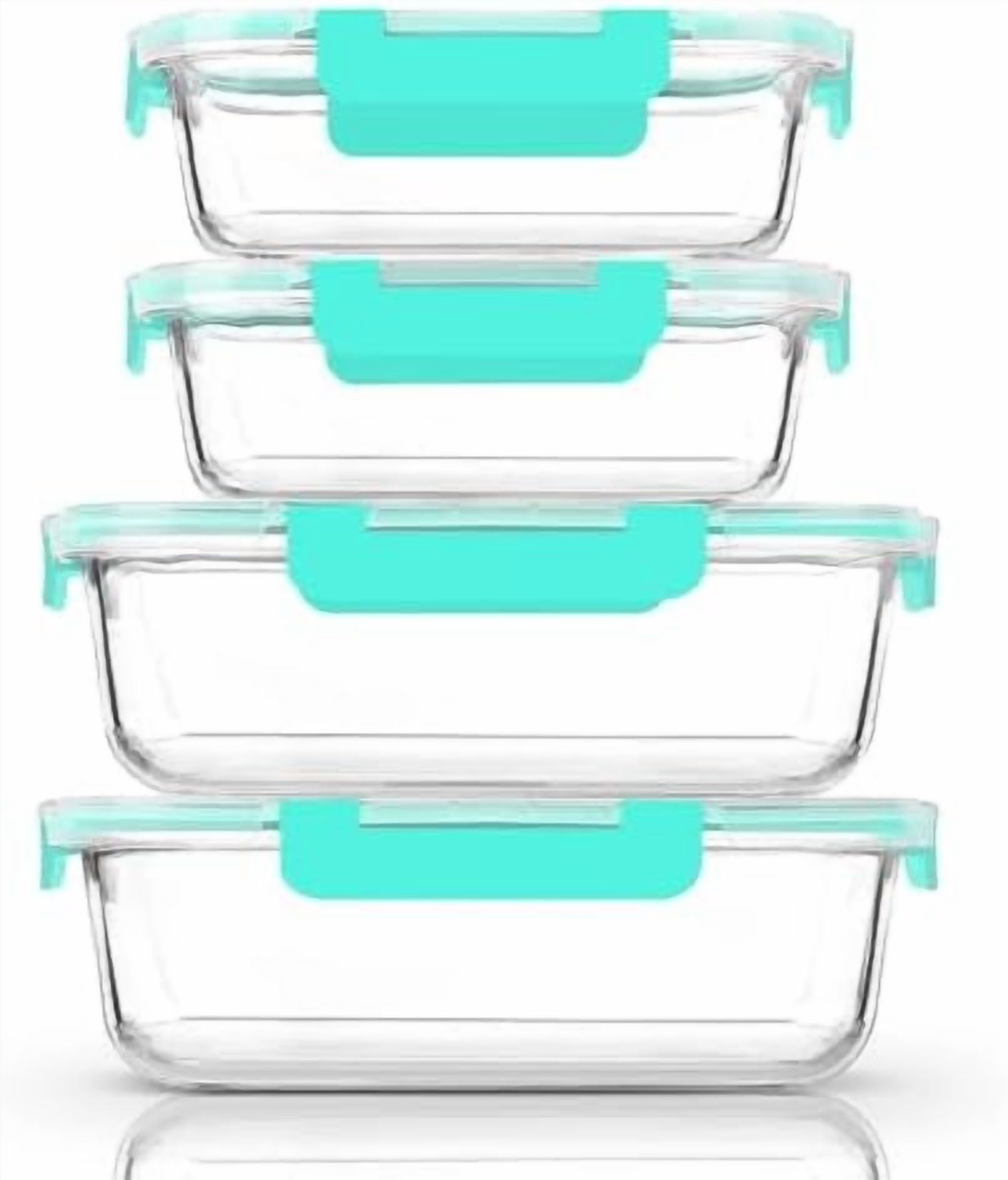 [80 oz & 36 oz]Extra Large Glass Food Storage/Baking Containers Set ...