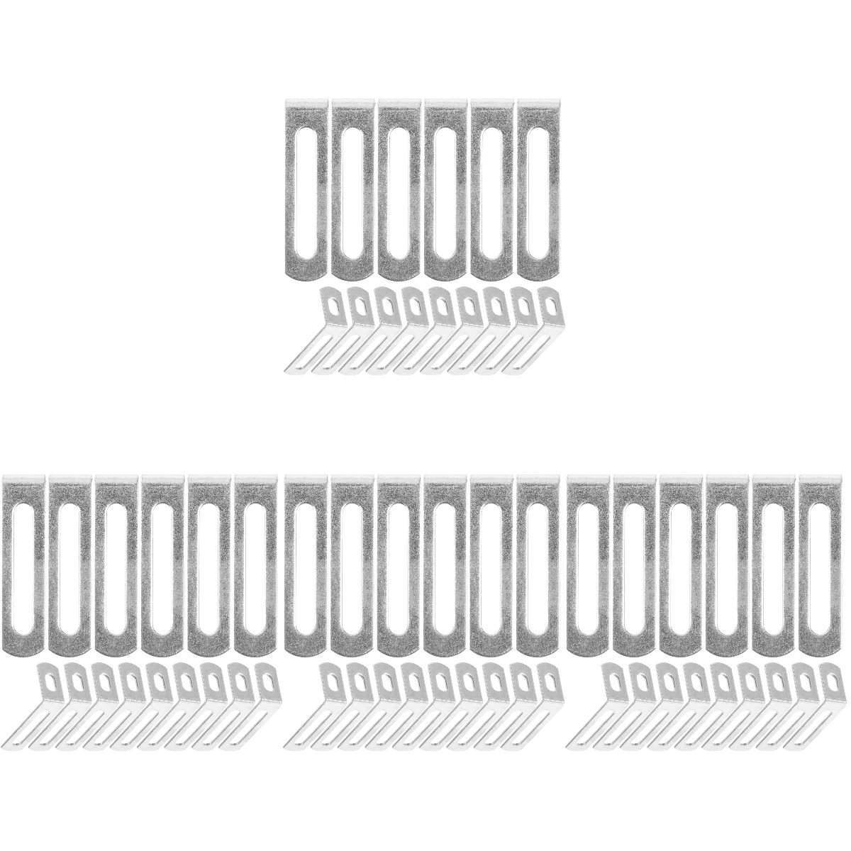 80 pcs Angle Brackets Joint Fastener Slotted Hole Supports 90 Degree L ...