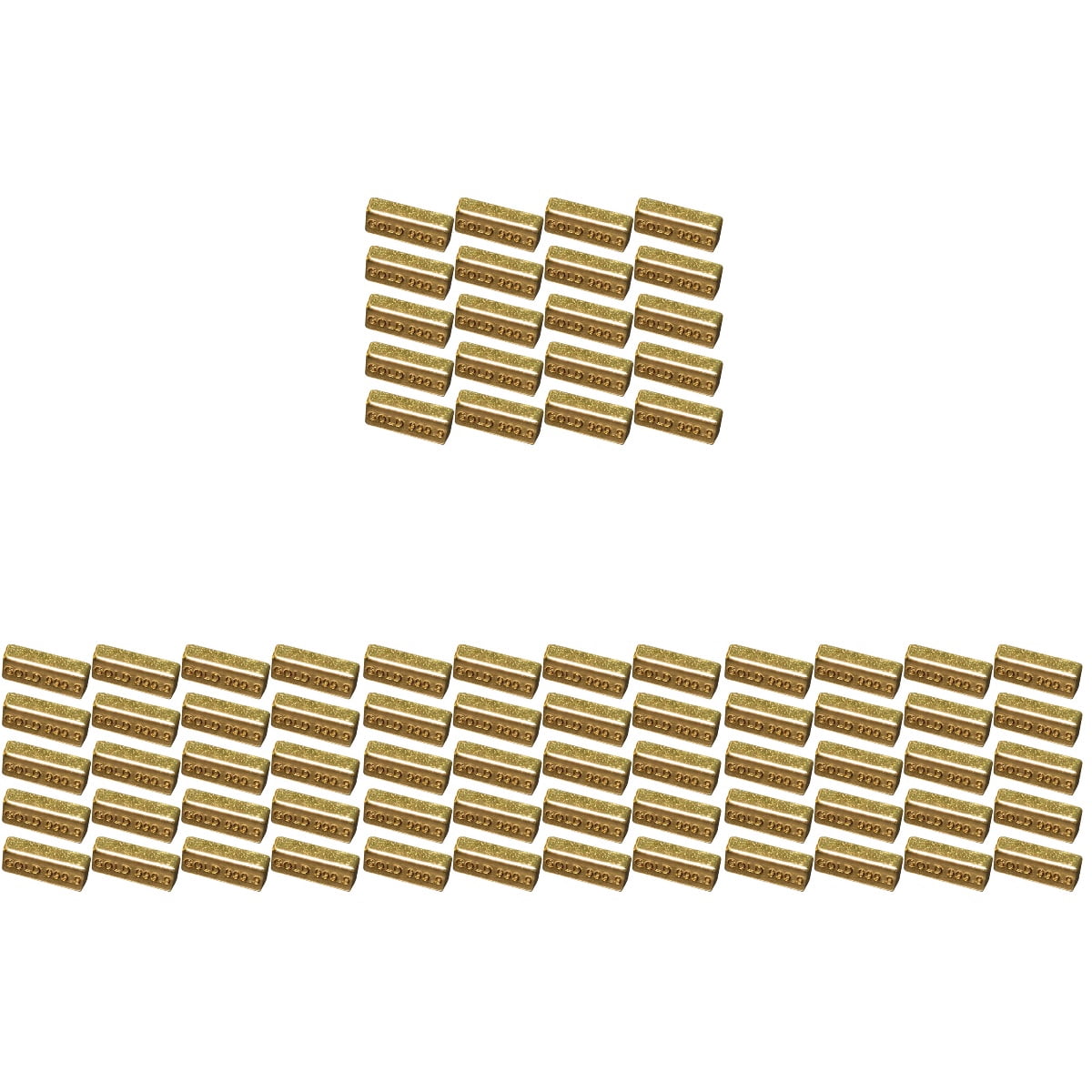 80 pcs Mini Simulation Fake Gold Bars Mini House Gold Bricks Model ...