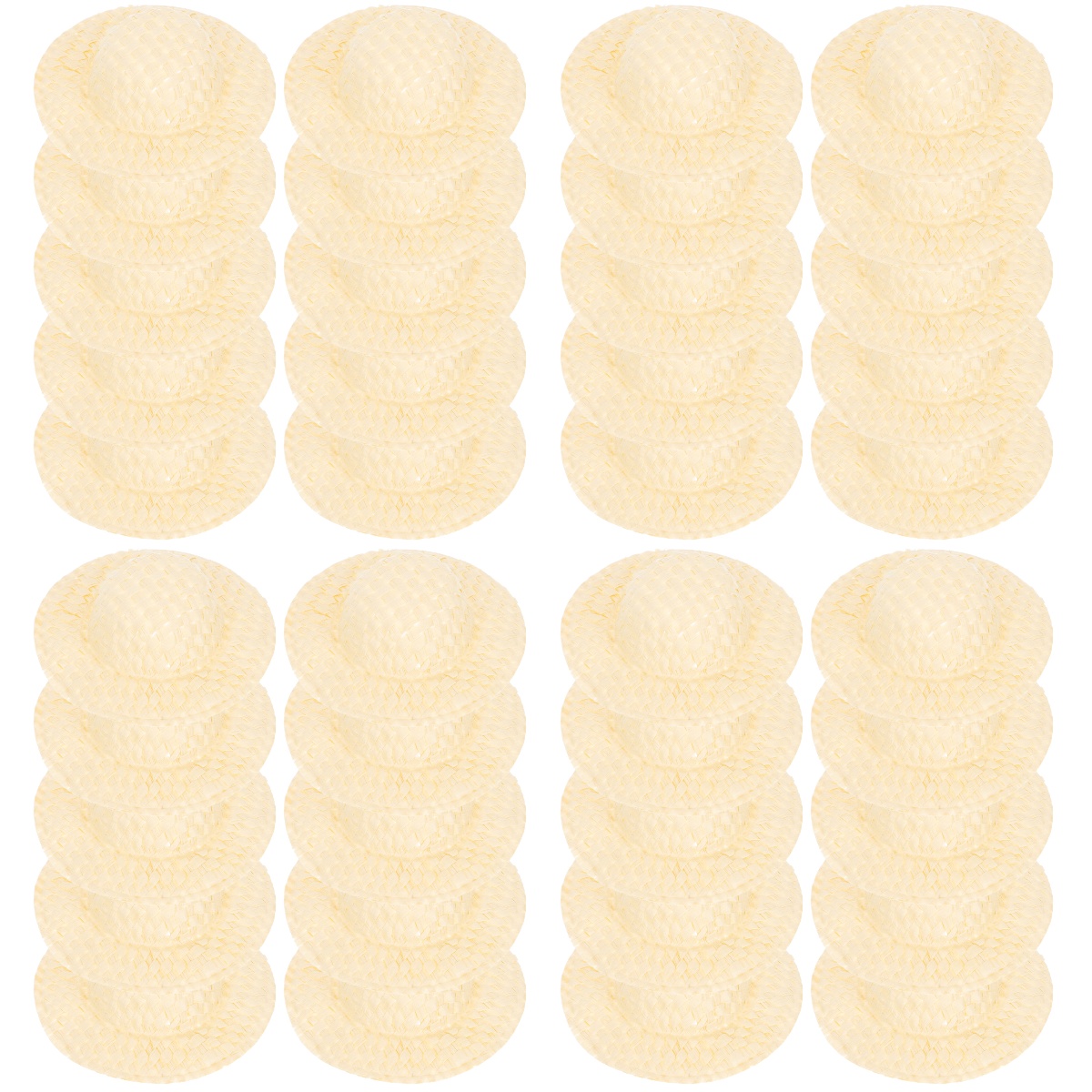 80 pcs Mini Woven Doll Hat Mini Paper Hat DIY Weaving Craft Hat ...