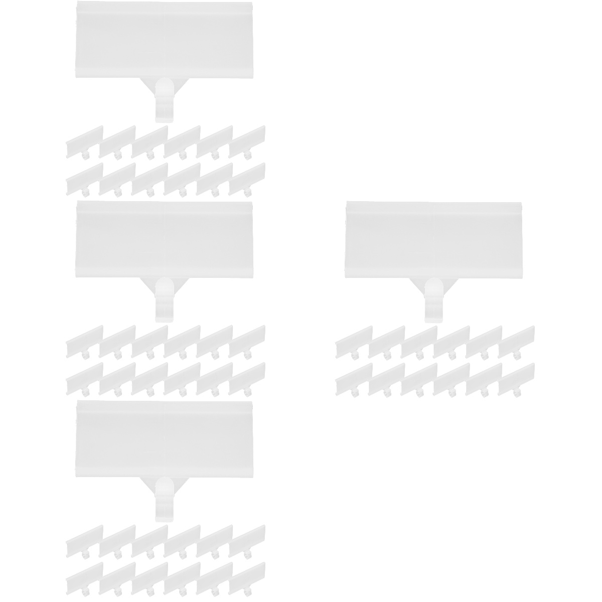 80 pcs Price Label Holder Wire Shelf Label Holder Storage Bins Clip on ...