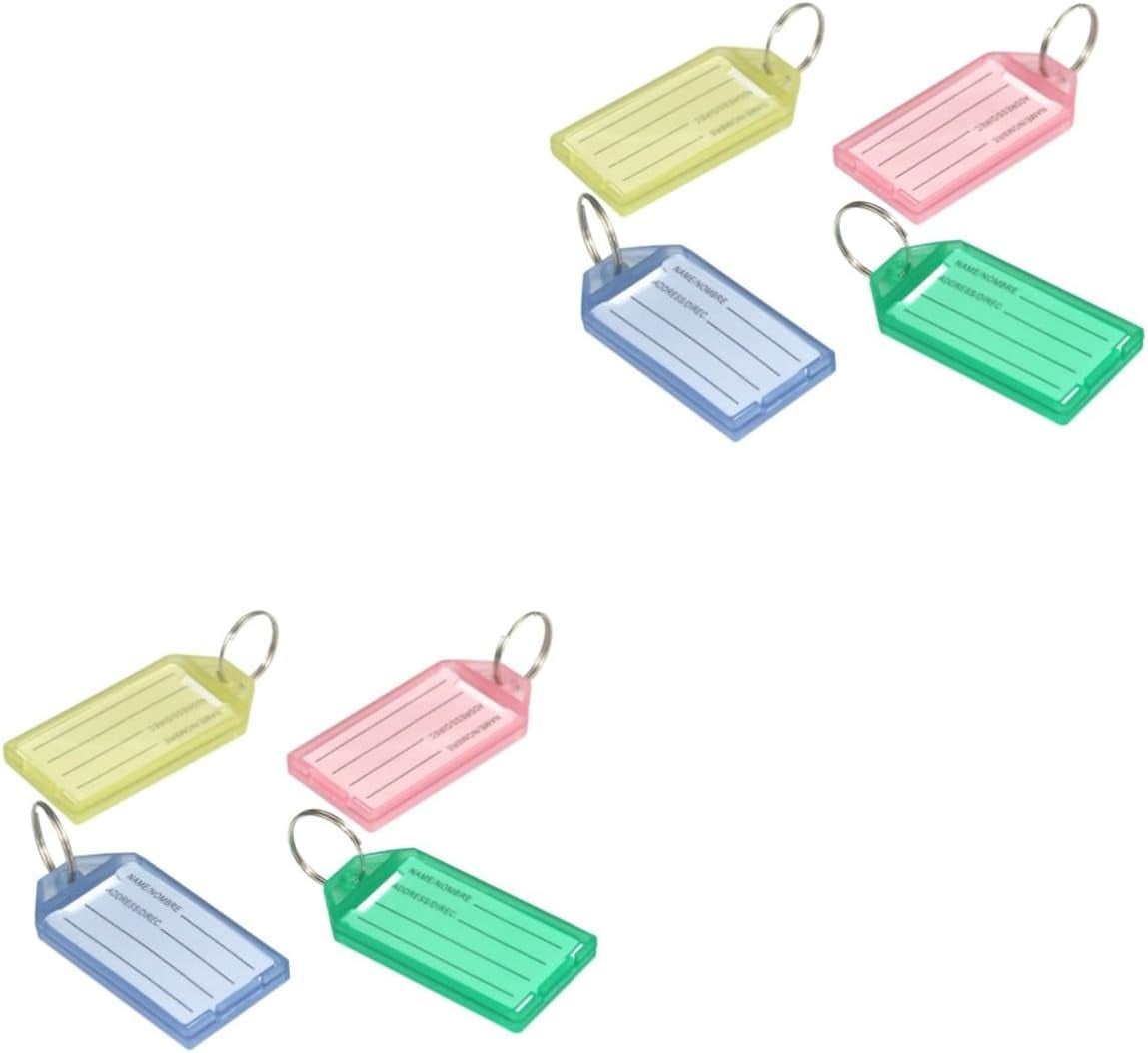80 pcs flip Plastic Tags Suitcase tag Colored s Badge Travel Tags Blank ...