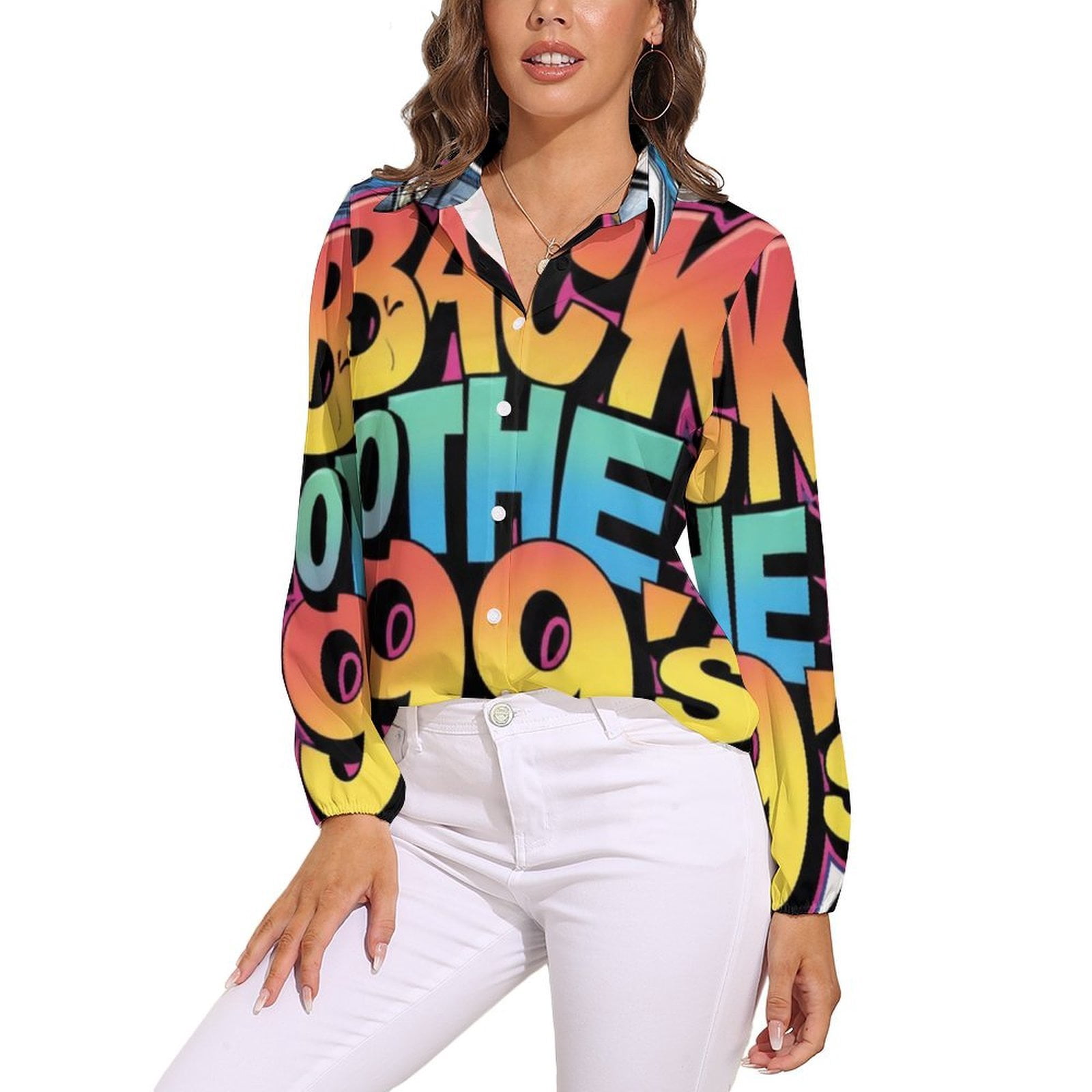 80's 90's Birthday-2 Long Sleeve Blouse Woman Streetwear Casual Shirts ...